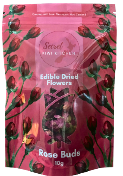Shop Rose Buds Edible Flowers | Secret Kiwi Kitchen | Coast Cakes