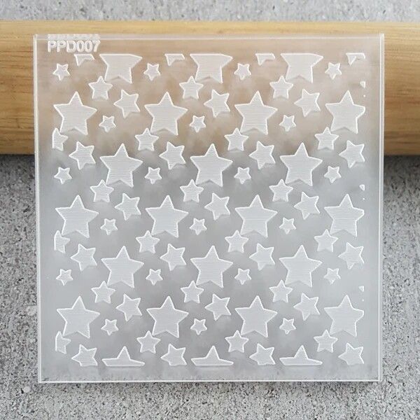 Shop Scattered Stars Pattern Plate | Custom Cookie Cutters | Coast Cakes