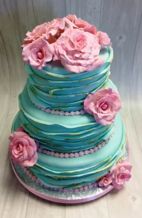 Teal wedding cake | Coast Cakes