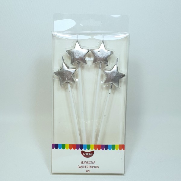 Shop Silver Stars on Picks | GoBake | Coast Cakes