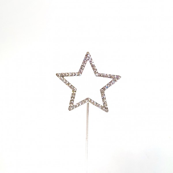 Shop Diamante Silver Star Topper | GoBake | Coast Cakes